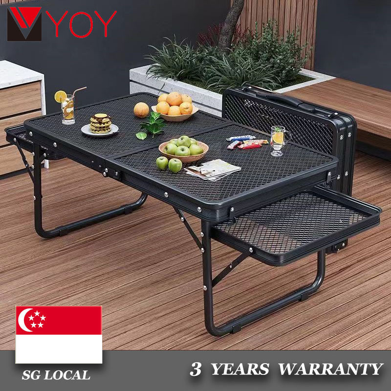 Folding Table Outdoor Iron Mesh Folding Table Multifunctional Mesh ...