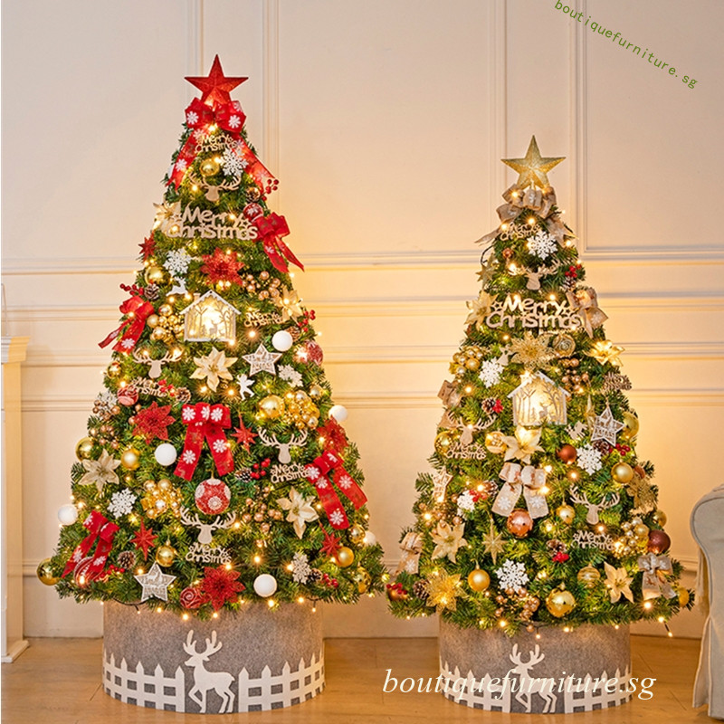 Festive Premium Flocked 45/60/90/120cm Christmas Tree with Led Lights ...