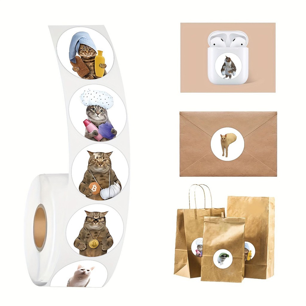 Cat Meme Sticker Mega Pack (500 Sheets) | Waterproof Adhesive Decals ...