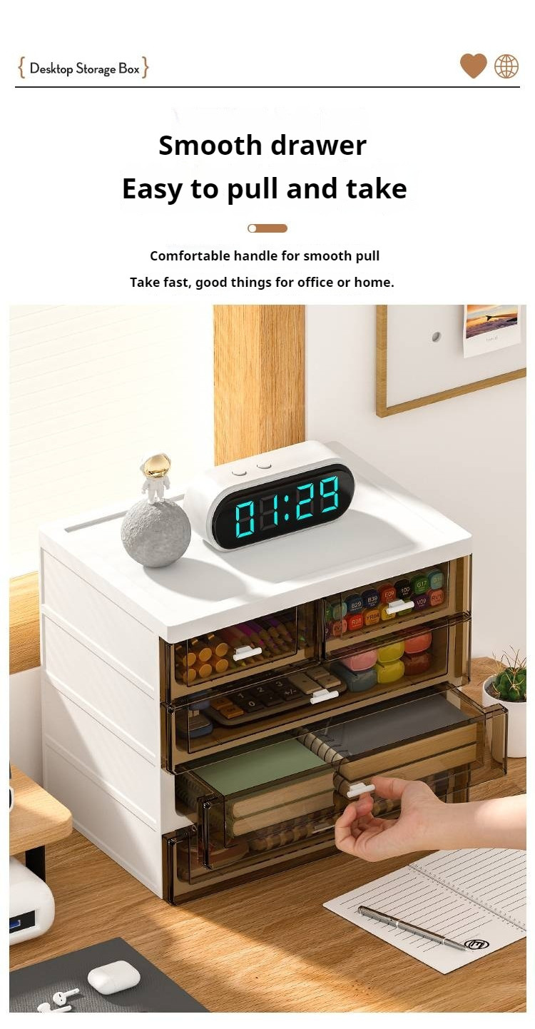 Nehem - Desk organiser large storage box can hold A4 paper desktop ...