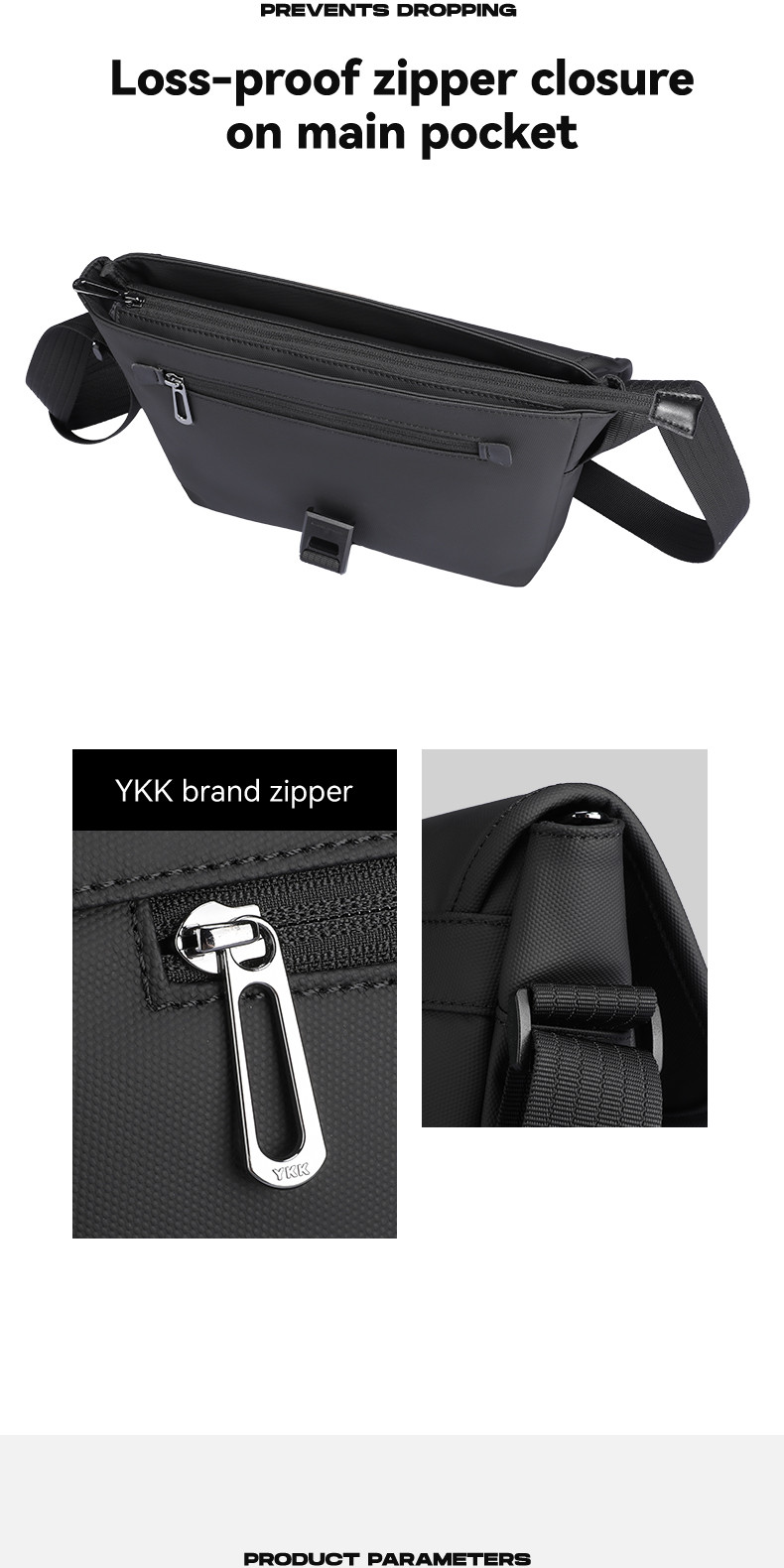 Mark Ryden Men's Messenger Bag splash proof Messenger Bag Black Sling ...
