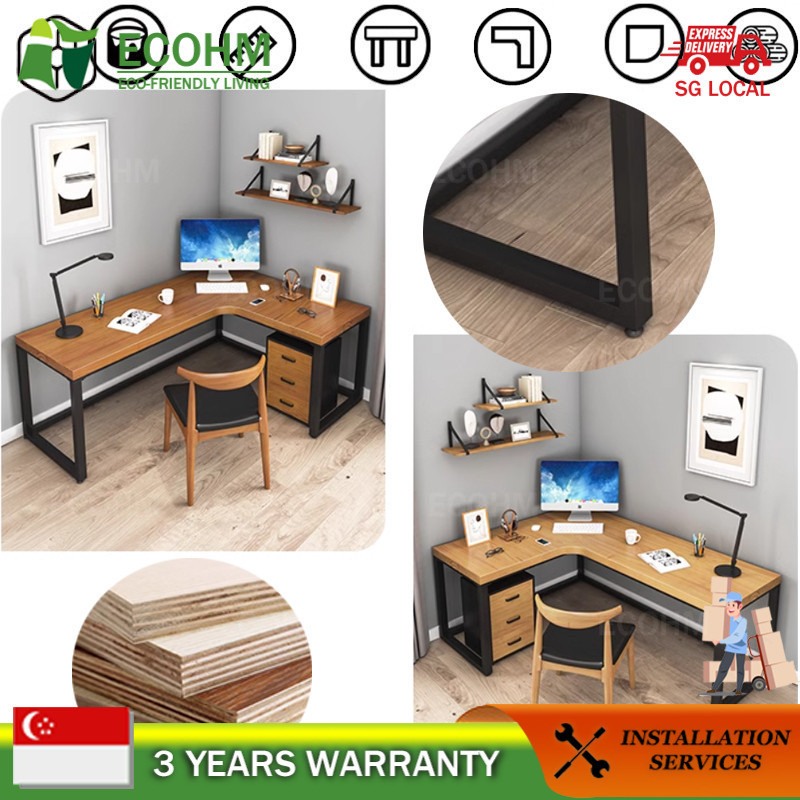 ECOHM Table Shape Computer L Table Corner Desk Office Table Commercial ...