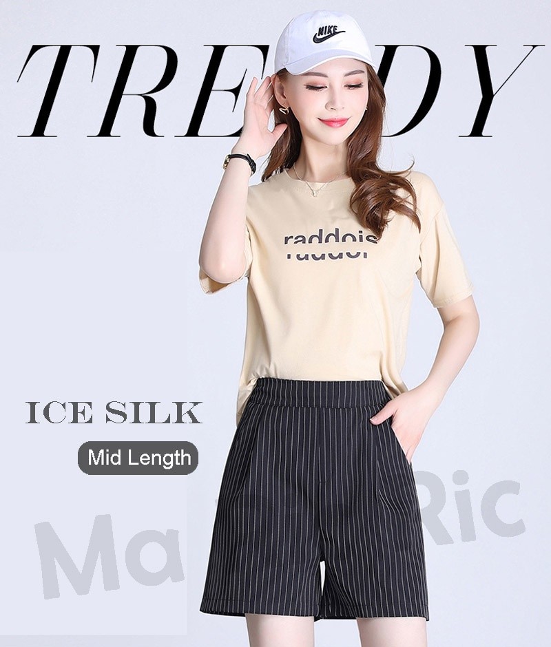 (SG InStock) Ma Ric Ric Ice Silk Mid Length Office & Business Shorts ...
