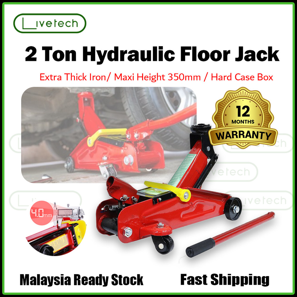 LiveTech 2 Ton Hydraulic Floor Jack Wtih Box Car Jack Car Lifting ...