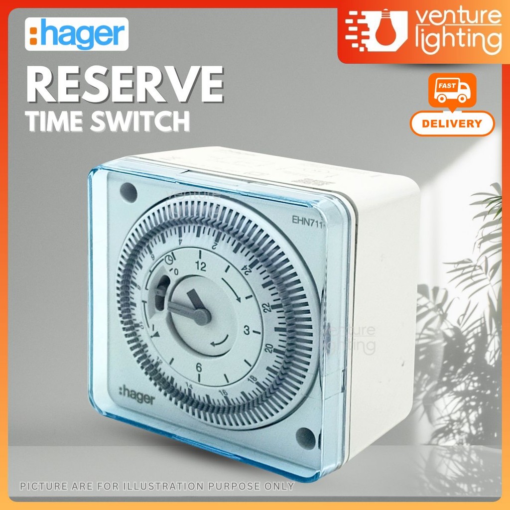 HAGER 24hr Analog Timer Switch EHN711 Timer Analog Timer Switch Timer ...