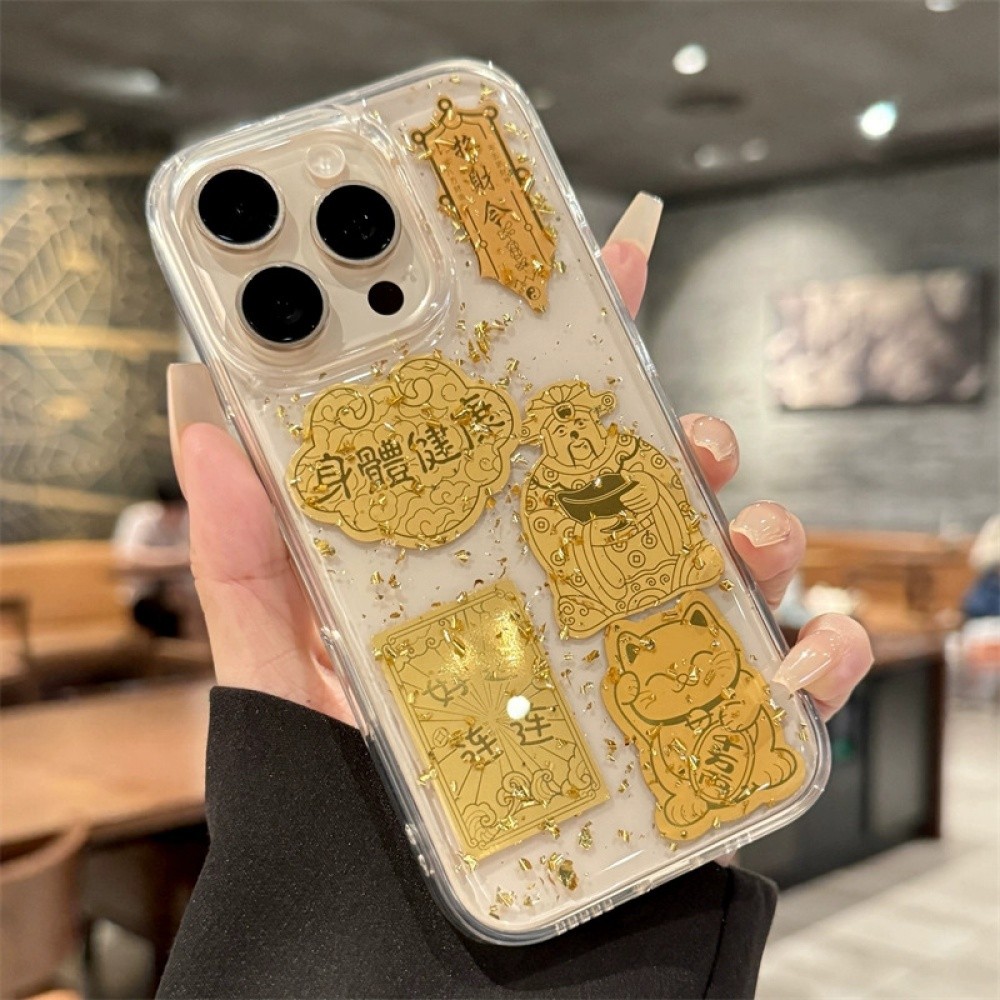 New Year Chic Characters Get Rich Gold Foil the God of Wealth Bling ...