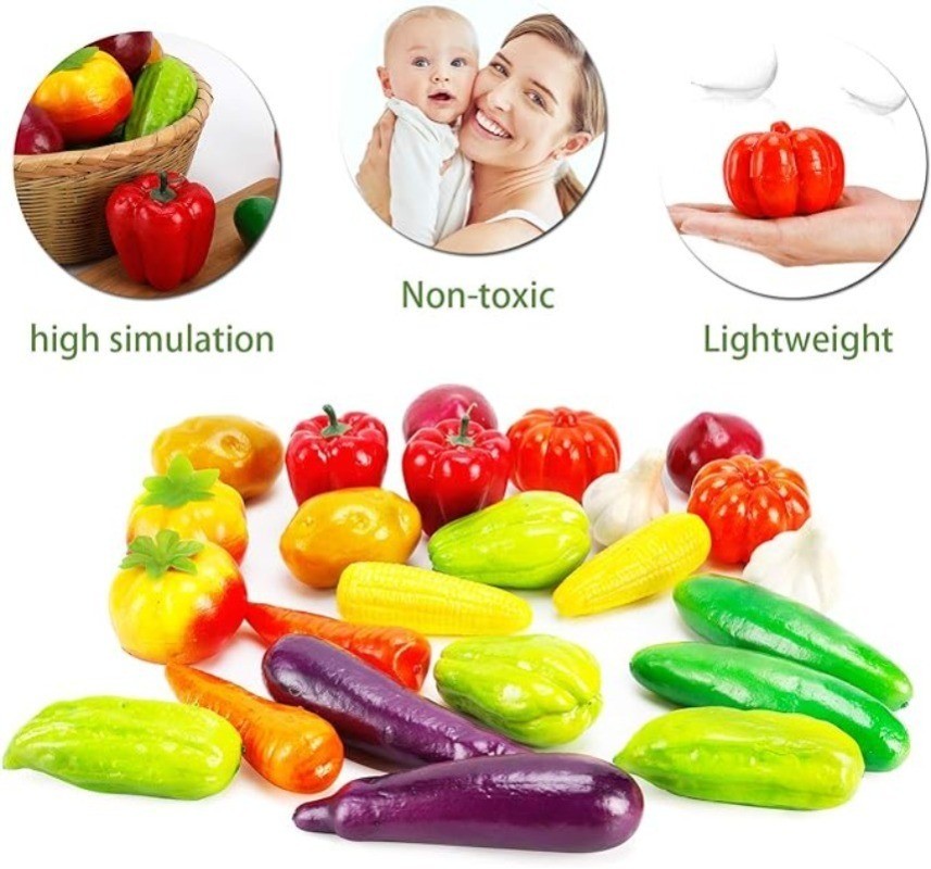 Realistic Artificial Fake Vegetables Lifelike Decorative Foam Food Set ...