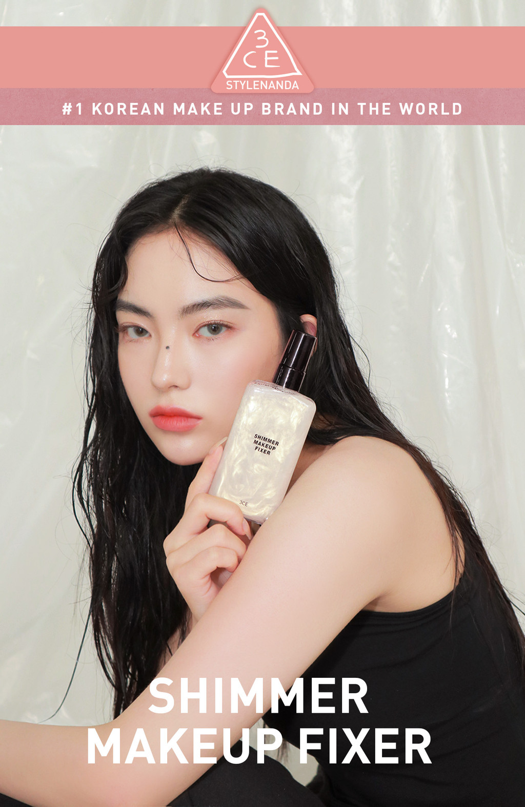 3CE Shimmer Makeup Fixer, blurs appearance of pores, locks in makeup ...