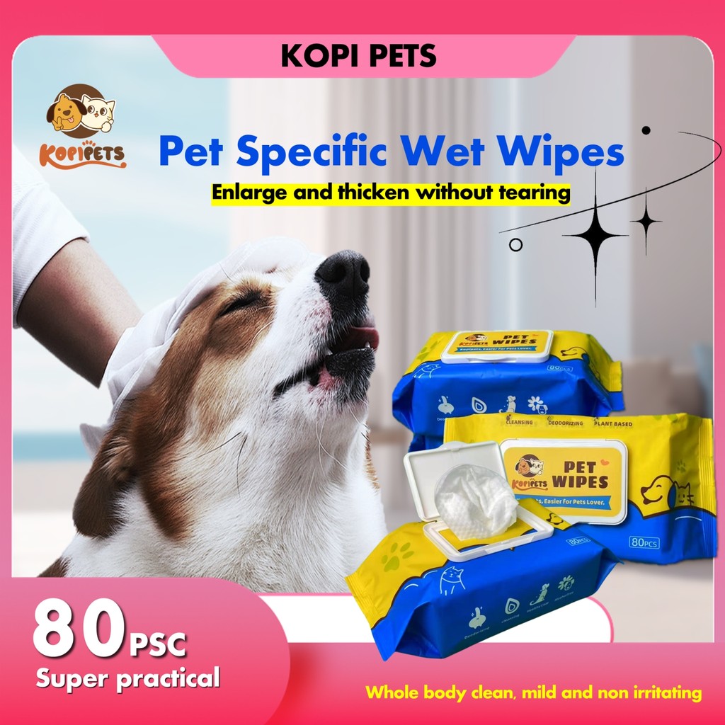 Kopipets Local Seller Jumbo Pet Wet Wipes 200×150mm 720g Extra Thick ...