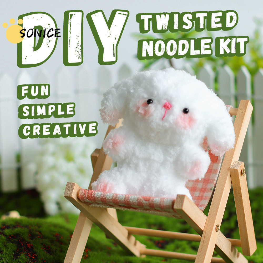 DIY Twist Noodle Kit Pipe Cleaner Animal Kit DIY Rabbit Crafting Toy ...