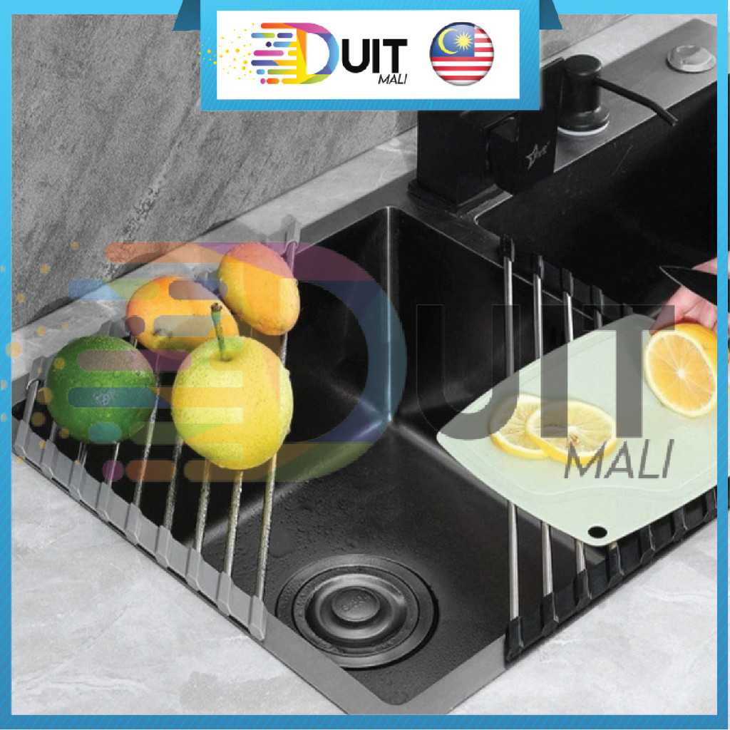 DM Foldable Sink Drainer Silicone Peniris Singki Lipat Serbaguna Drain ...