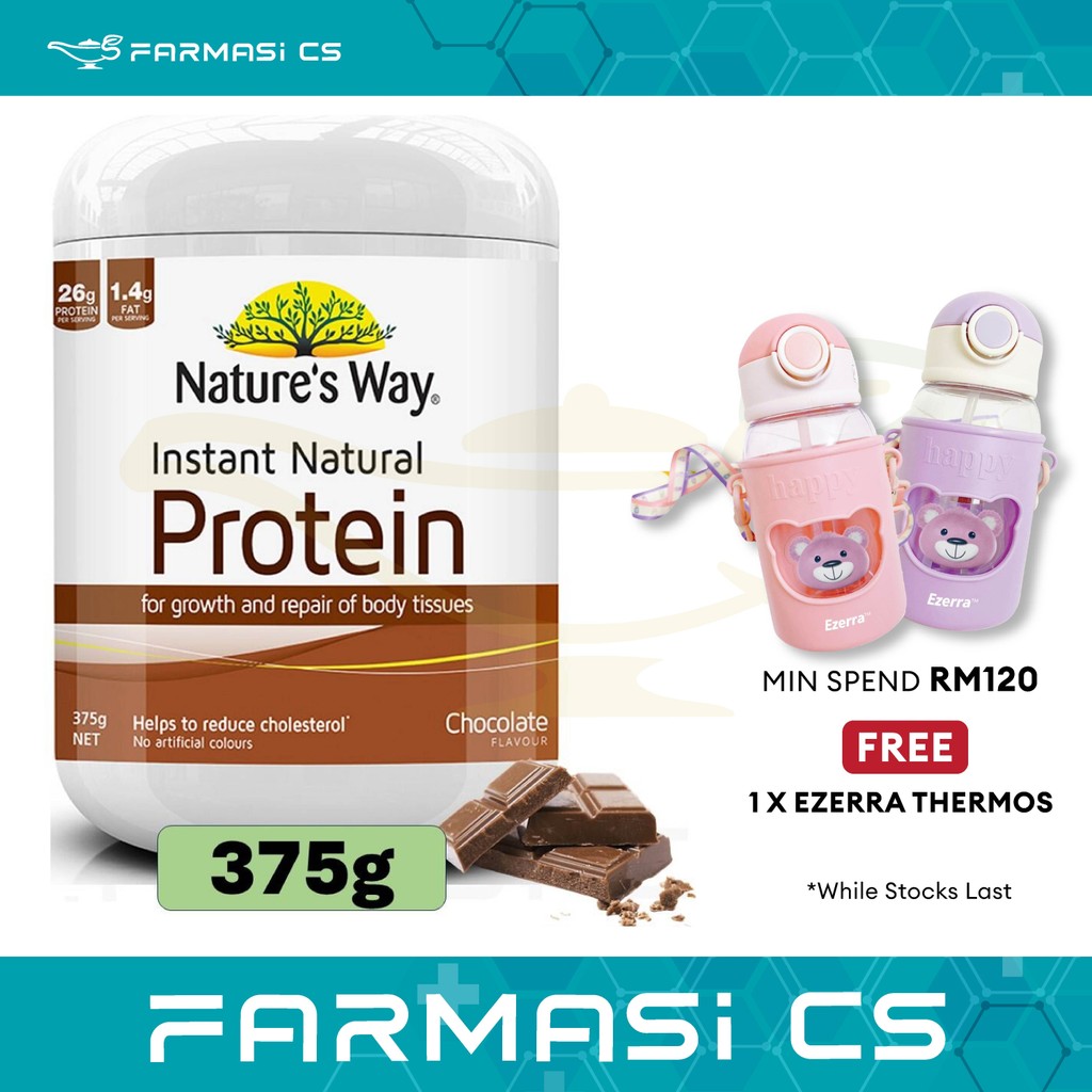 Nature's Way Instant Natural Protein Powder CHOCOLATE FLAVOUR 375g EXP ...