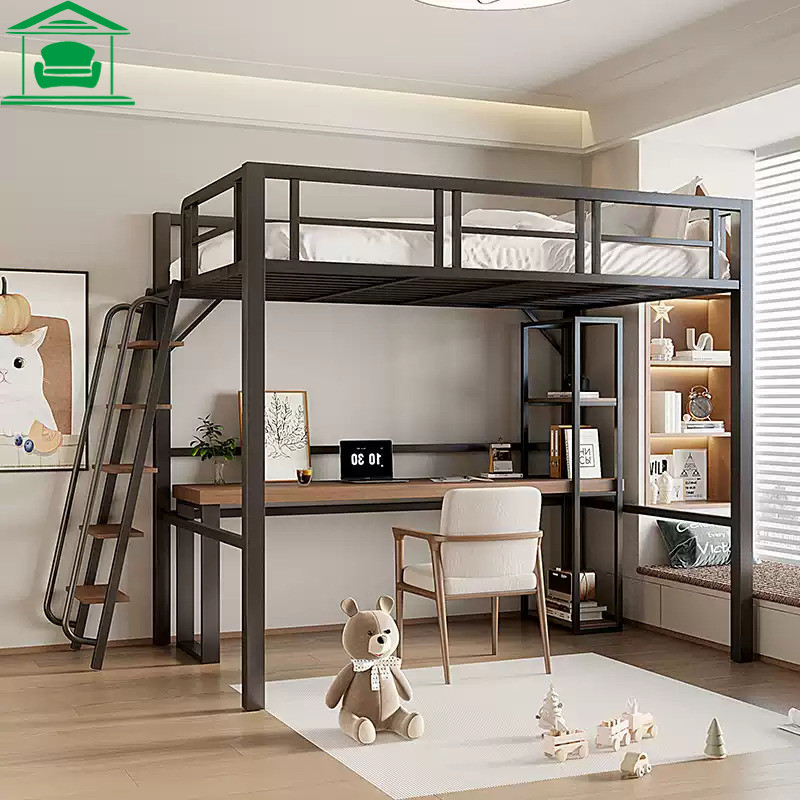 AB Iron Loft Bed, Bed Table, Loft Bed Sheet, Upper Duplex Second Floor ...