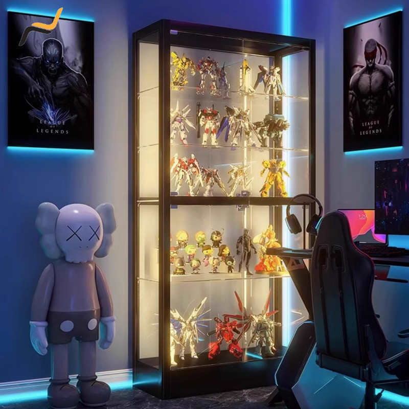GT Display Cabinet Handmade Toy Display Rack With LED Light Transparent ...