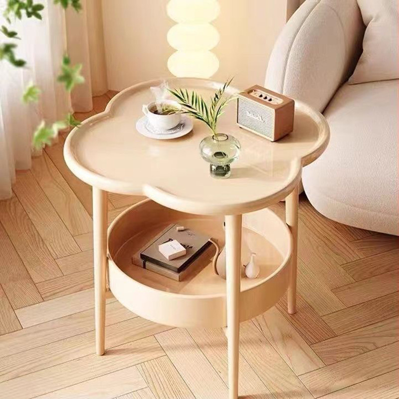 Flower Shaped Tea Table Simple Round Side Table Living Room Double ...