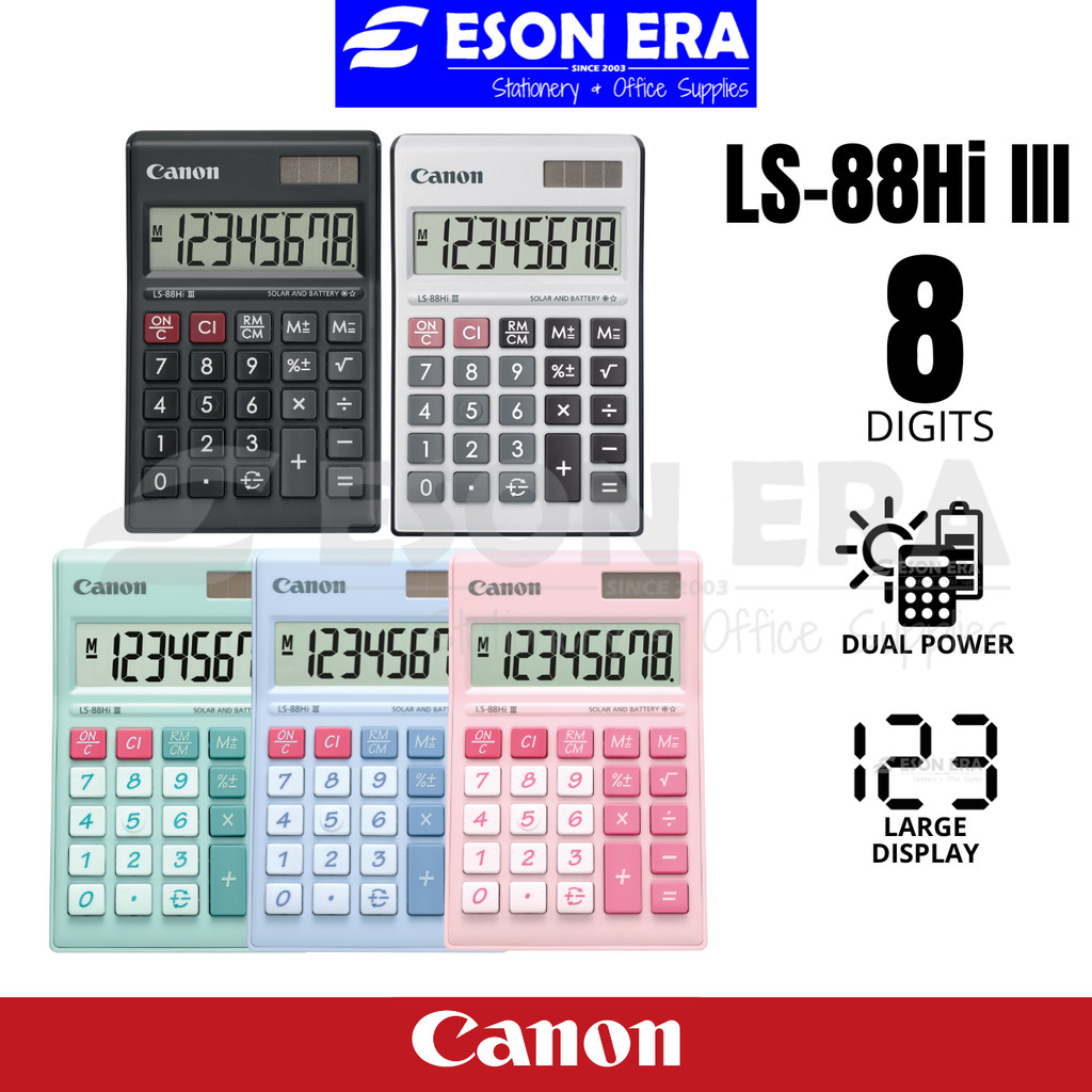Canon Calculator 8 Digits LS-88HI III | Shopee Singapore