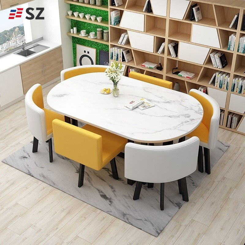 Conference Table Desk Oval Paint Modern Reception Table And Chair ...