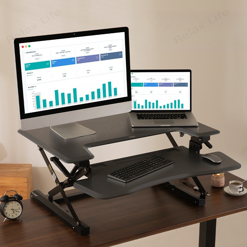 Standing Desktop Elevating Workbench Folding Computer Desk Standing ...