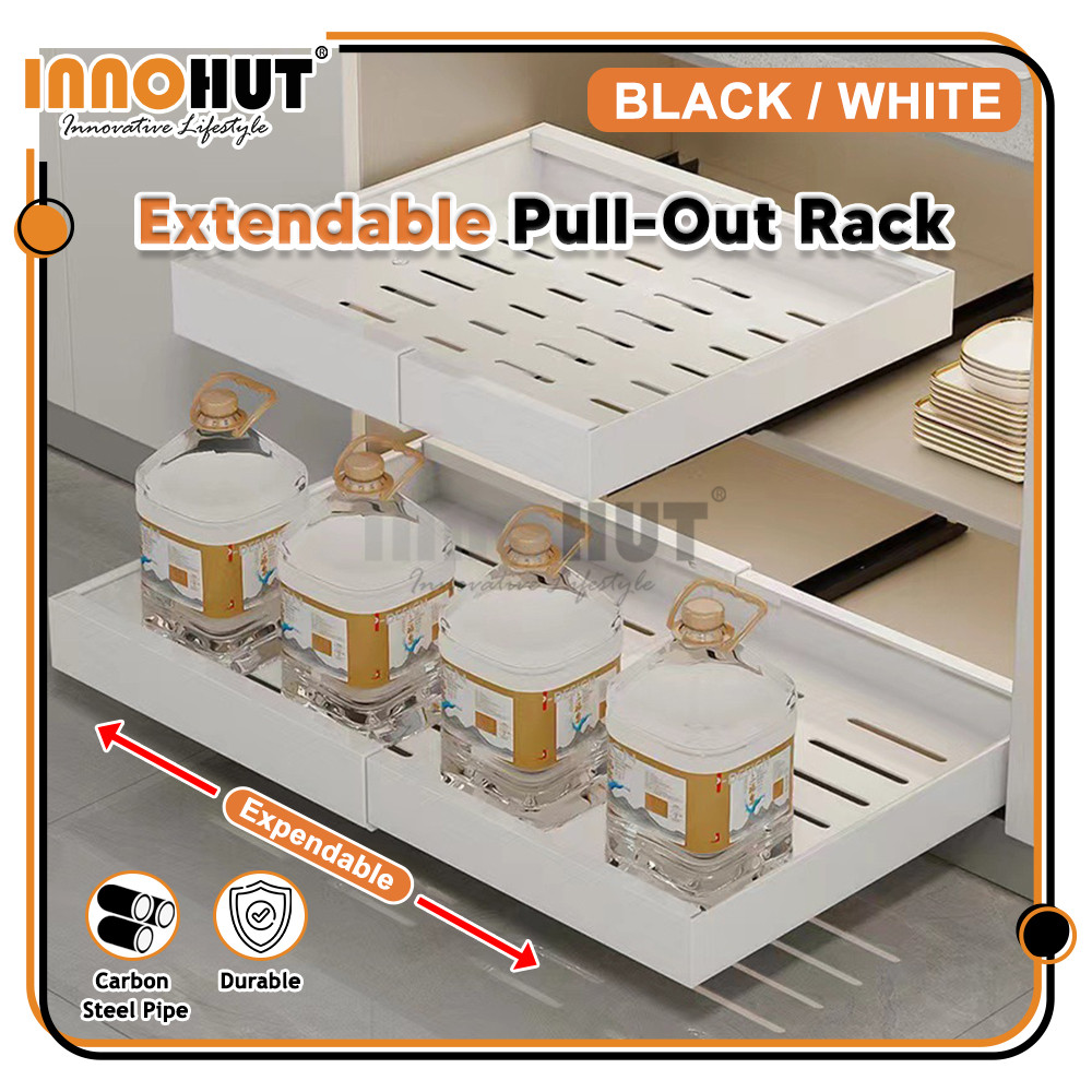 Innohut Extendable Kitchen Pull Out Rack Cabinet Organizer Pull Out ...