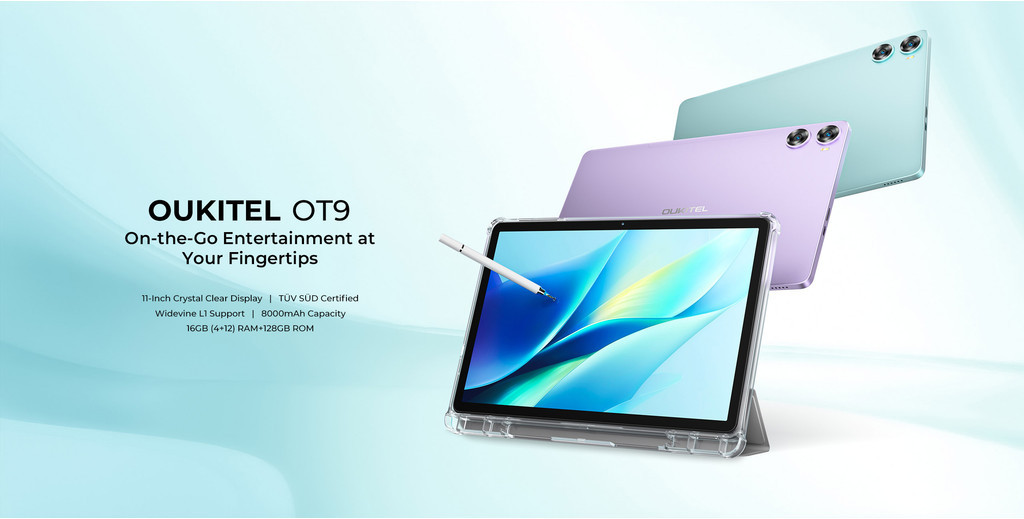 OUKITEL OT9 Android 14 16GB+128GB 11inch Crystal Display TÜV SÜD ...