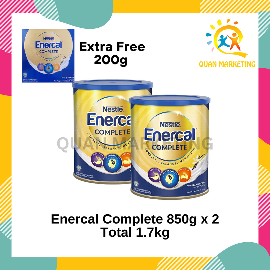 Enercal Complete (850g x 2) [1.7kg] (Adult Complete Nutrition Powder) | Shopee Singapore