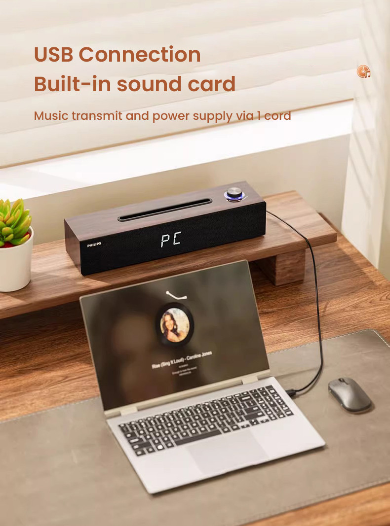 Philips SPA3809 Speaker Bluetooth5.3 USB Dual Connection Methods ...