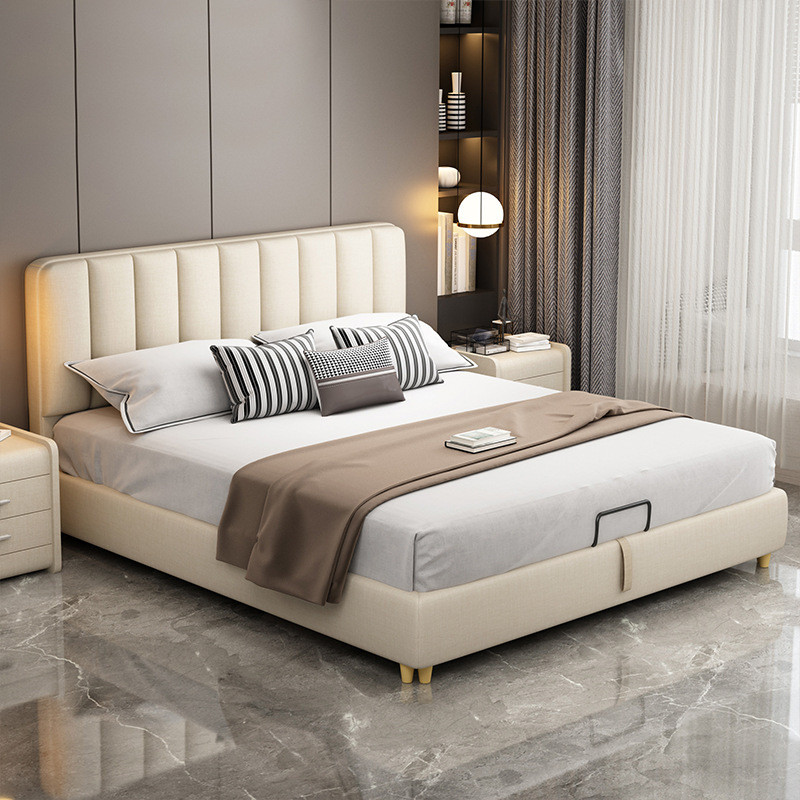 Nordic Technology Fabric Bed Modern Simple Light Luxury Fabric Bed ...