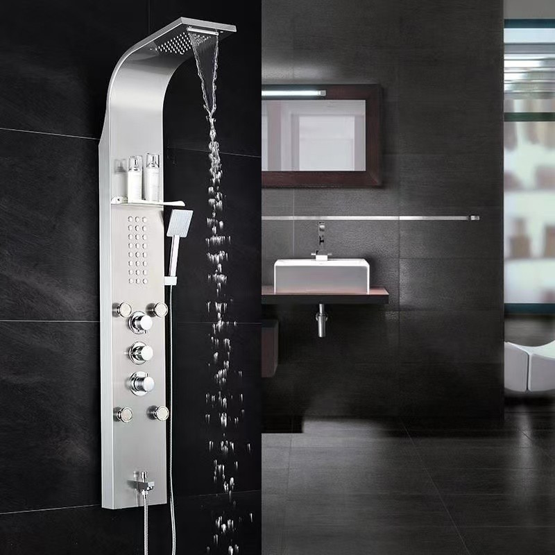 Shower Set 304 Stainless Steel Shower Screen Wall-mounted Screen Shower ...