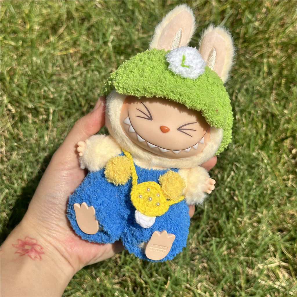 17cm Labubu Macaron Clothes Pop Mart Labubu Plush Doll Accessories ...