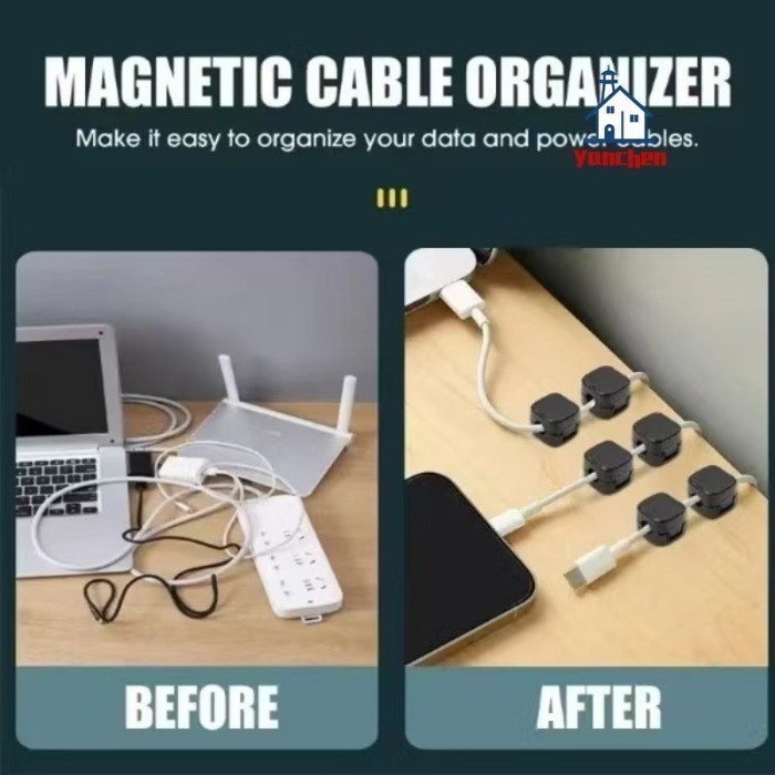 3/6Pcs Magnetic Cable Holder/Magnetic Cable Organizer/Magnetic Cord ...