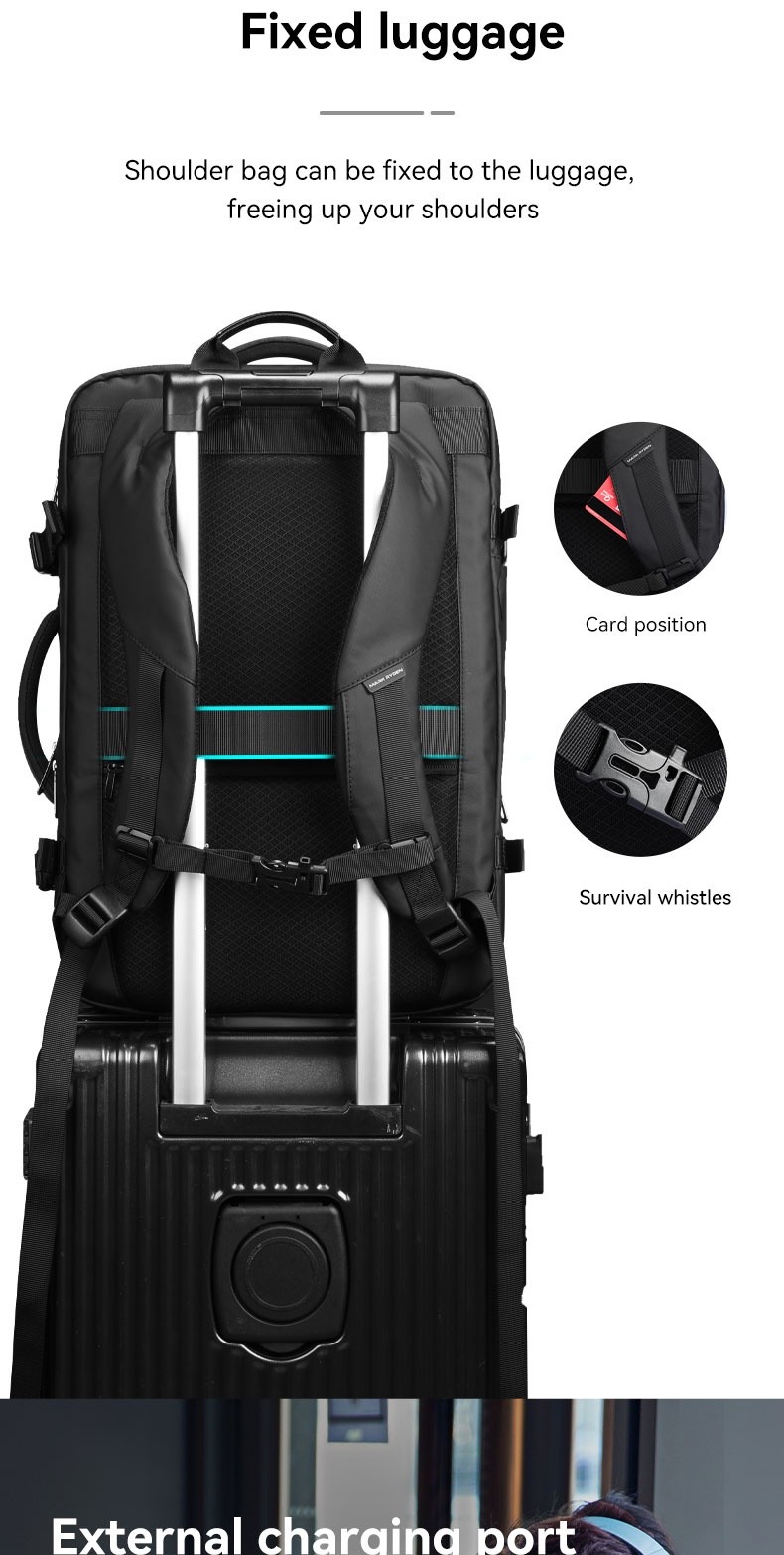 MARK RYDEN Large Capacity 17 Inch Laptop Backpack USB Business Travel ...