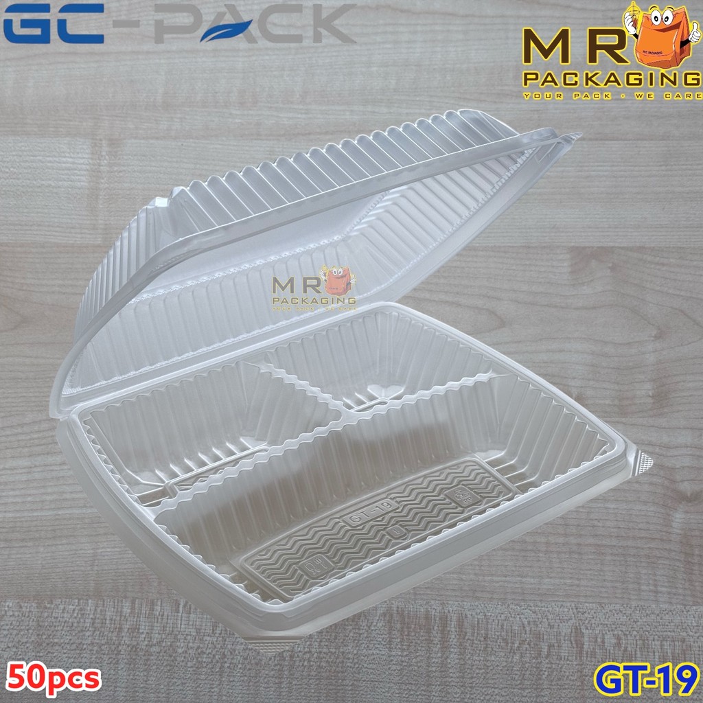 3 Compartment Lunch Box [ 50pcs± ] BENXON BX-190 GC GT-19 Disposable PP ...