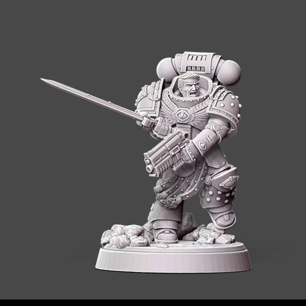 Warhammer 40K Last Shadow Moon Wolf Ranger Knight Gavil Loken 70mm ...
