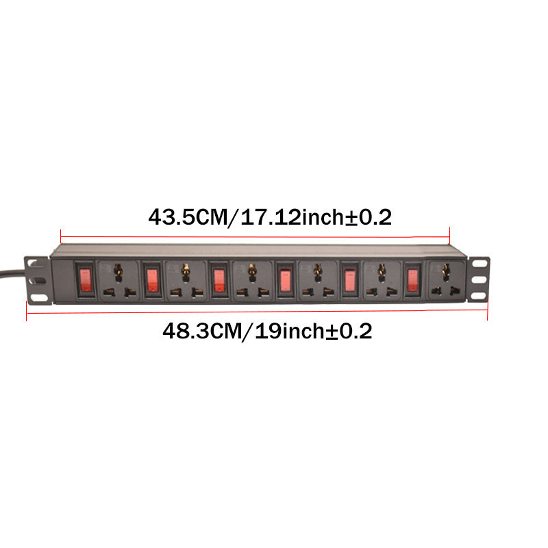 Server Rack PDU power strip power distribution unit, 6 Socket 6 ways universal extension socket ...