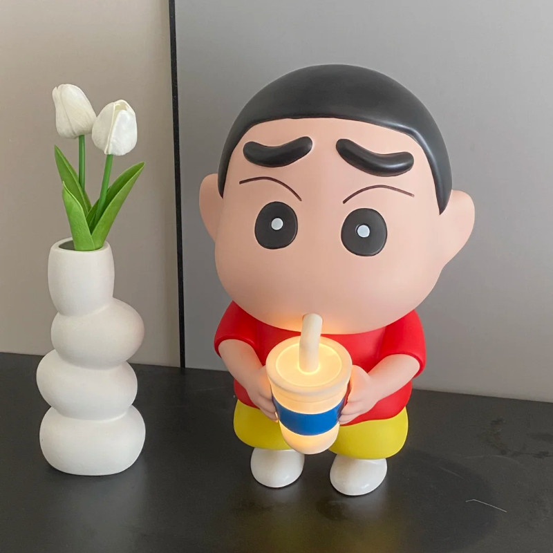 [LED] Milk Tea Crayon Shin chan Doll Car Desktop Crafts Decoration Toy ...