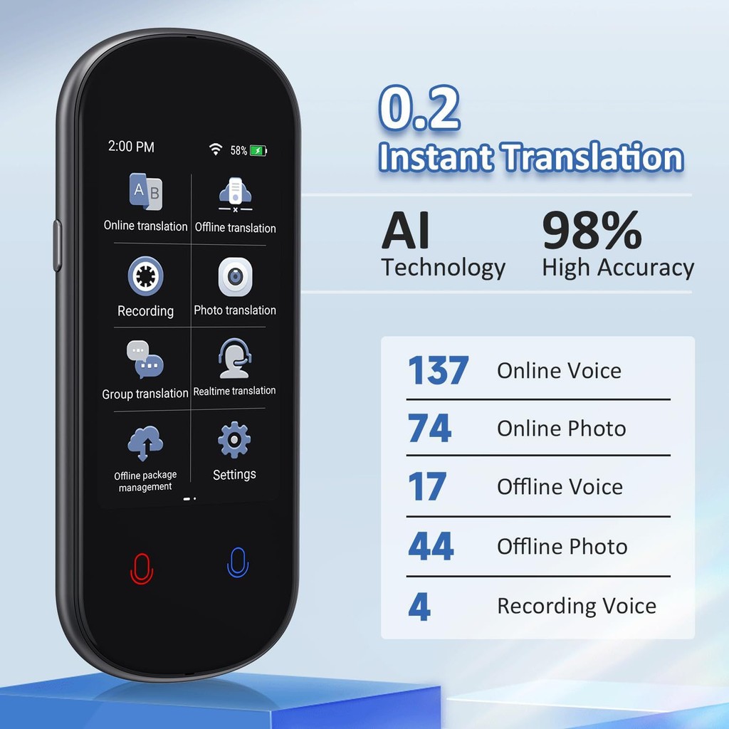 Smart Instant Voice Translator Real Time Wireless Voice Translator 138 ...