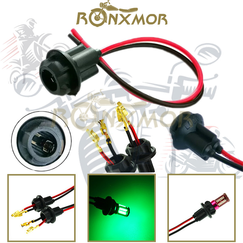 RONXMOR 1PC Motorcycle T10 Auto Car Socket Connector Extension DC 0V ...