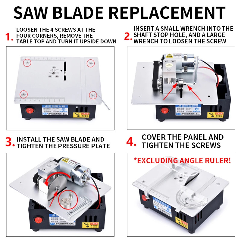 Precision Desktop S1 Mini Table Saw DIY Acrylic PCB Cutting Desktop ...