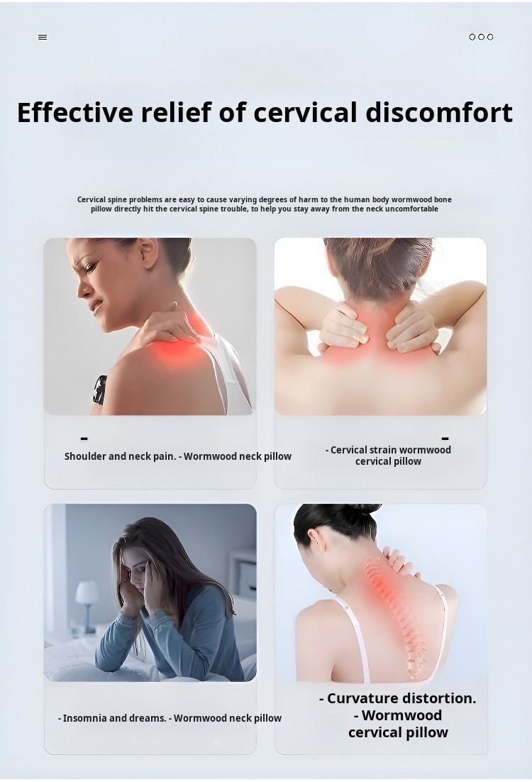 🎈HOT🎈[Neck Revitalizer]Heating Mugwort Neck Pillow/Improve Cervical ...