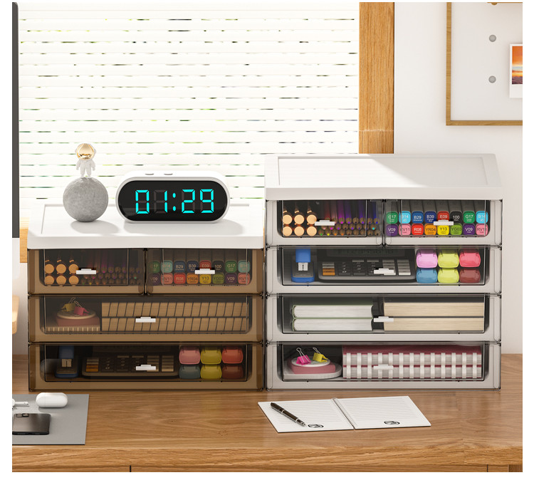 Nehem - Desk organiser large storage box can hold A4 paper desktop ...