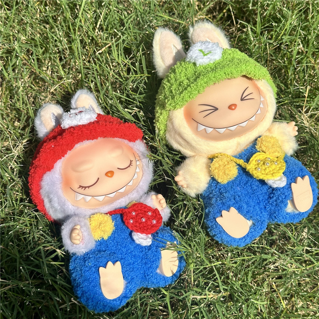 17cm Labubu Macaron Clothes Pop Mart Labubu Plush Doll Accessories ...