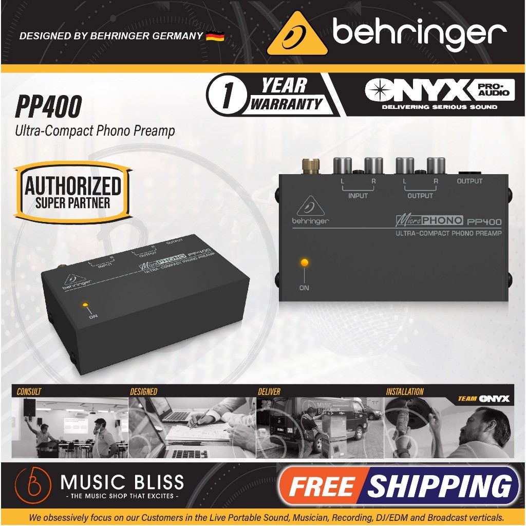 in stock Behringer Microphono PP400 Phono Preamplifier (PP-400 ...