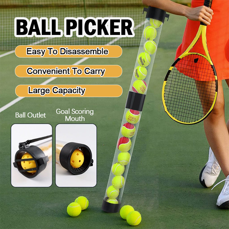 Tennis Ball Pickleball Pick Up Tube Retractable Ball Picker with ...
