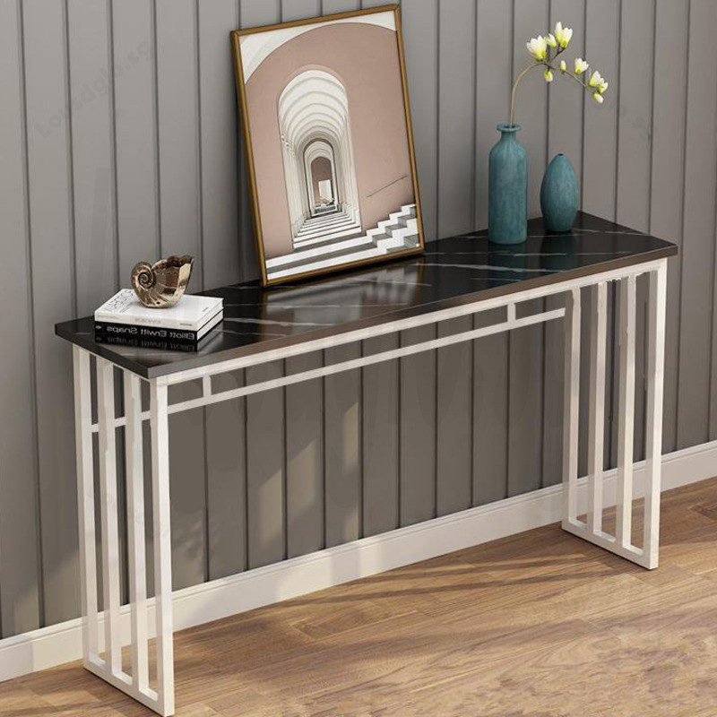 Simple Console Tables Corridor Side View Narrow Wall Gap Shelf Long ...