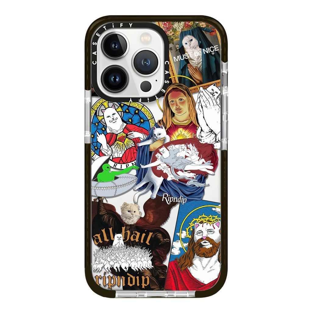 Ripndip Artistic Cat Phone Case for IPhone 16 Pro Max 15 14 13 12 11 ...