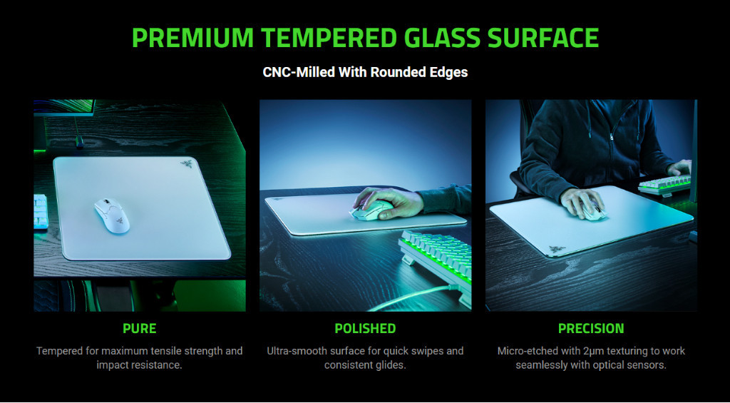 Razer Atlas - Tempered Glass Gaming Mouse Mat | Shopee Singapore