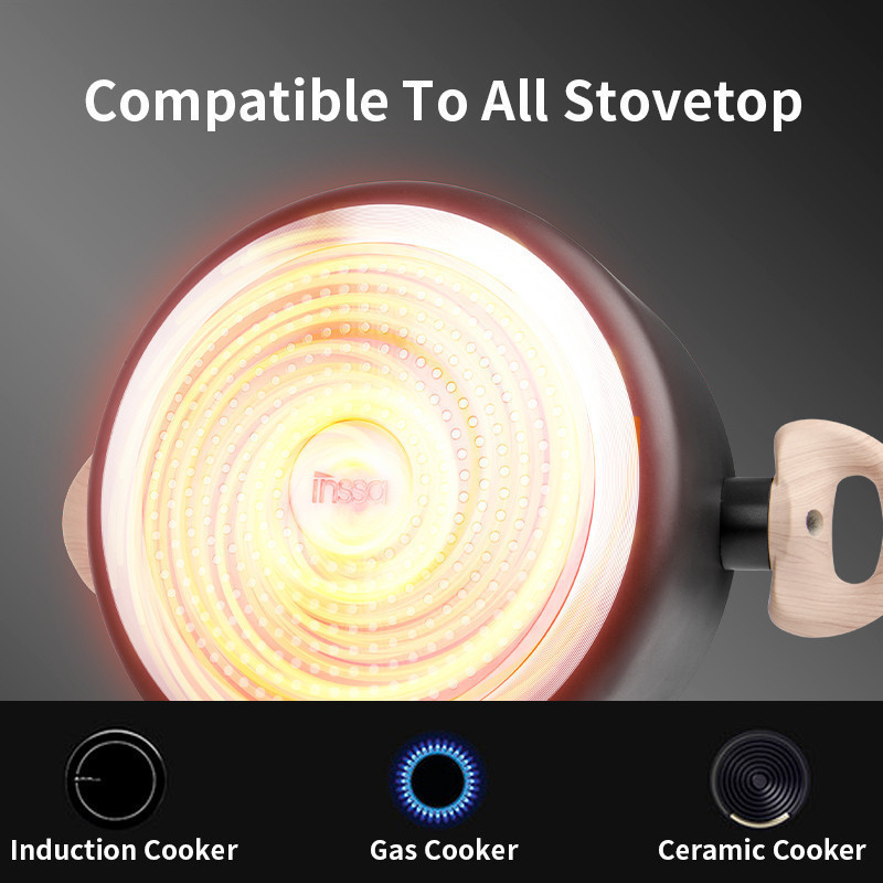Inssa 24cm Soup Pot Cookware Non Stick Coating PFOA Free Compatible ...