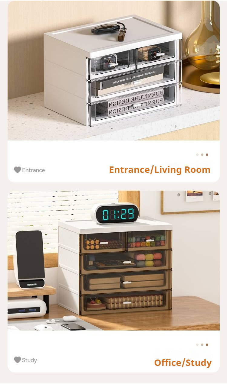 Nehem - Desk organiser large storage box can hold A4 paper desktop ...