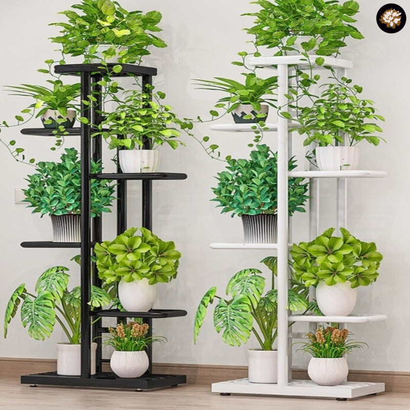 MAQ Plant Rack Ironwork Multi Story Stand Living Room wer Pot Balcony ...