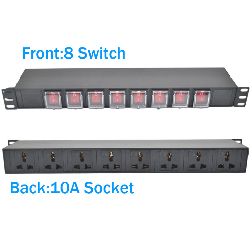 Cabinet Sockets PDU Power Strip Distribution Unit 8-socket output ...